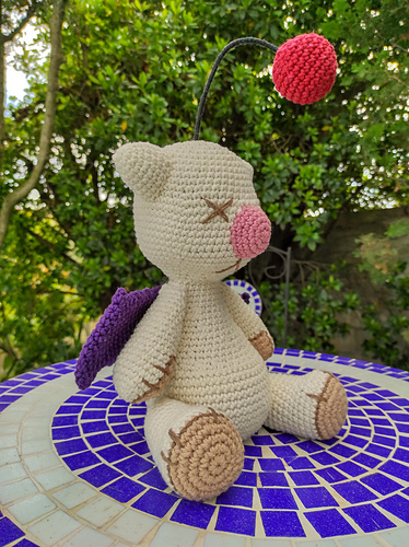 Ravelry: Final Fantasy - Lulu's Moogle Doll pattern by Cécile Mourtache