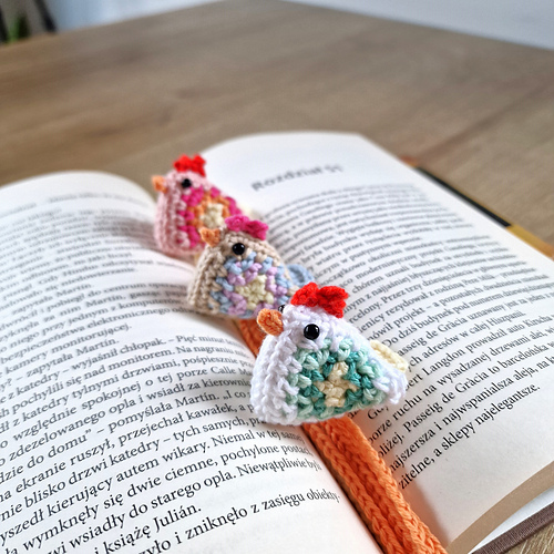 Ravelry: Crochet Colorful Chicken Bookmark pattern by PurrCraftedDesign