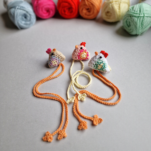 Ravelry: Crochet Colorful Chicken Bookmark pattern by PurrCraftedDesign