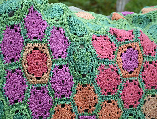 Ravelry: Flower Power Crochet Blanket pattern by Amanda Perkins
