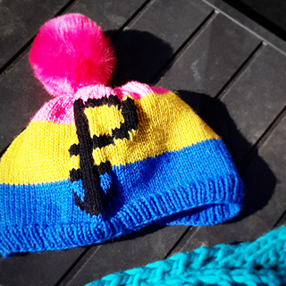 Ravelry: Pansexual Pride Toque pattern by Erica Tait