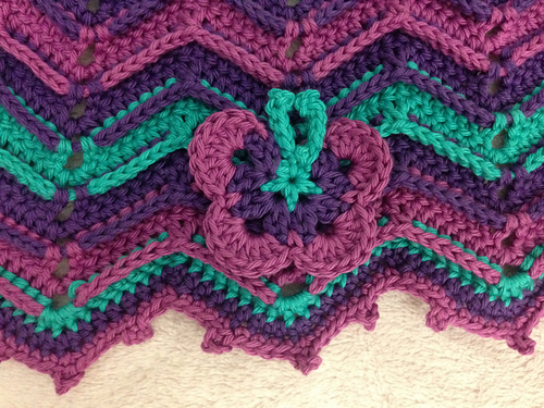 Ravelry: Ridged Chevron Butterfly Blanket pattern by Rachel Beth