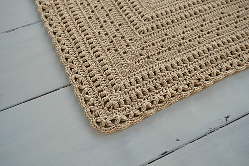 Ravelry: Diamonds in the Puffs Rug pattern by Rachel Beth