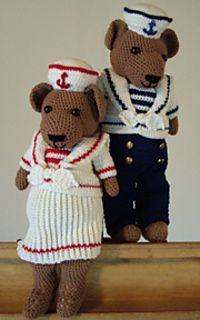 Ravelry: Scotti and Sally Sailor Bears pattern by Robin E. Johnston
