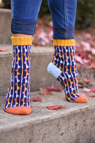 Ravelry: Party Flag Socks pattern by Allison Lutes