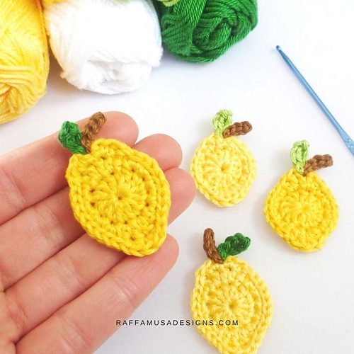 Ravelry: Lemon Applique pattern by Raffaella Tassoni