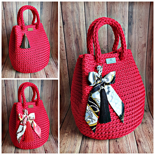 Ravelry: Dew Drop Bag Medium Size pattern by Rasa Baceviciute-Triusinskiene