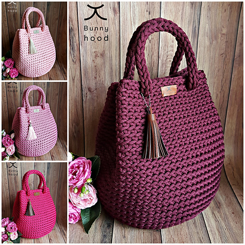 Ravelry: Dew Drop Bag Medium Size pattern by Rasa Baceviciute-Triusinskiene