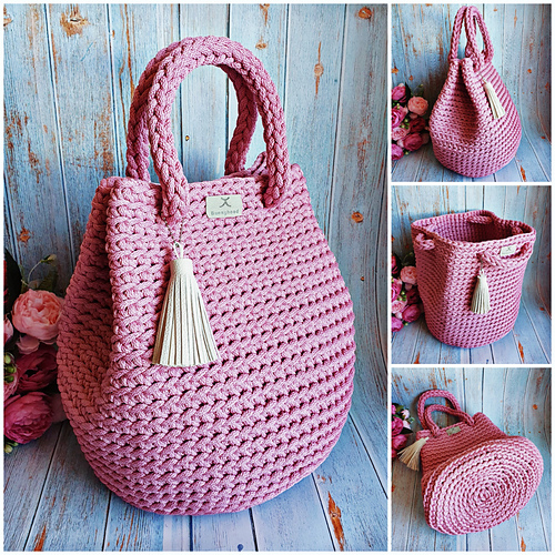 Ravelry: Dew Drop Bag Medium Size pattern by Rasa Baceviciute-Triusinskiene