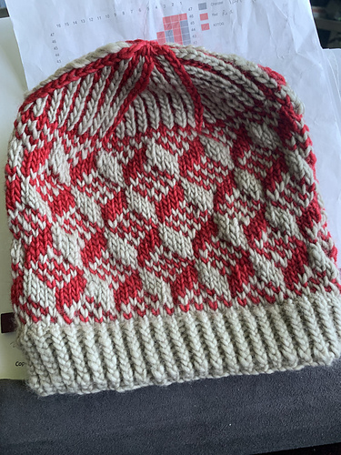 Ravelry: Scandinavian Cubes Knit Hat pattern by Silvermoon Knits