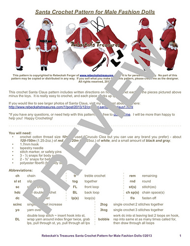 Ravelry: Santa for Fashion Dolls pattern by Rebeckah Ferger