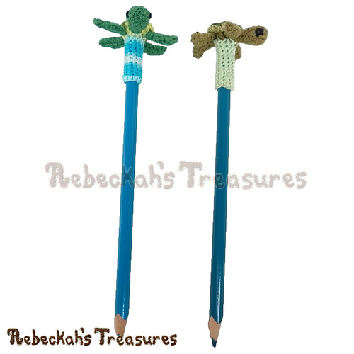 Ravelry: Pencil Topper Turtle Friend pattern by Rebeckah Ferger