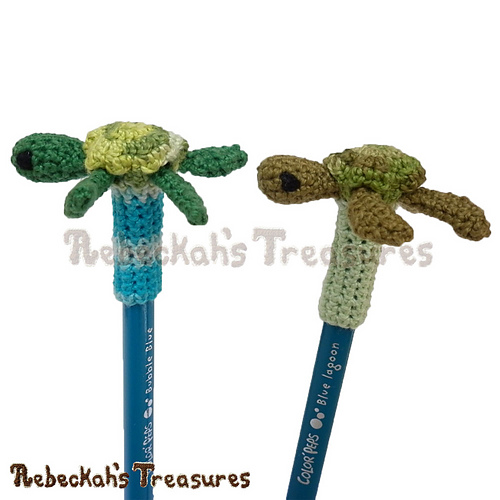 Ravelry: Pencil Topper Turtle Friend pattern by Rebeckah Ferger
