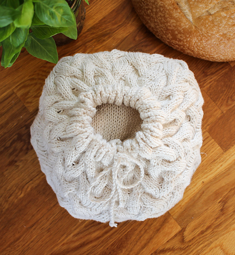 Ravelry: Cabled Braid Bread Warmer pattern by Bekah Knits