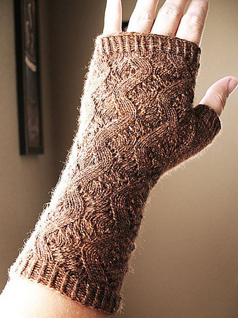 Ravelry: Hand Springs Fingerless Mitts pattern by Micol Day