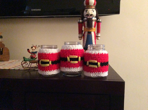 Ravelry: Santa Claus Coffee Cup Cozy pattern by The Enchanted Ladybug