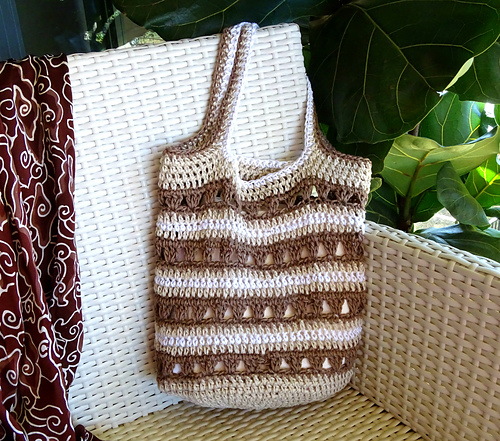Ravelry: Cotton Linen Tote Bag pattern by Rhinestone Mumma