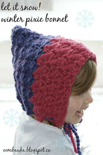 Ravelry: Let it Snow! Winter Pixie Bonnet pattern by Rhondda Mol ...