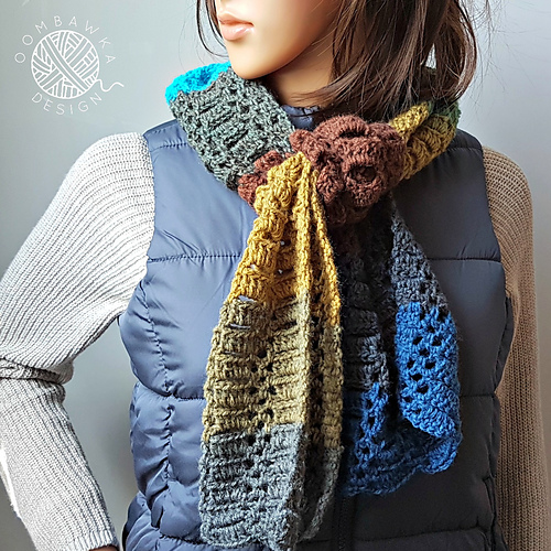 Ravelry: Sanguine Scarf pattern by Rhondda Mol (Oombawka Design)