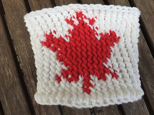 Ravelry: Canadian Maple Leaf Cup Cozy pattern by Rich Textures Crochet
