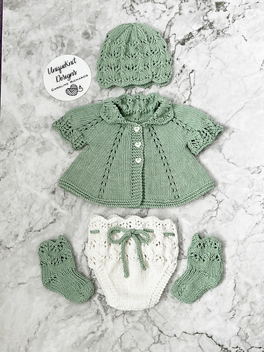 Ravelry: 'Beatrice' Multi piece set pattern by Caroline Richards