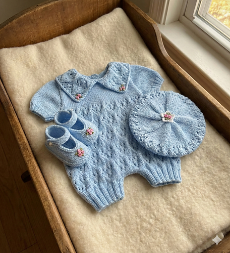 Ravelry: "Lillies" Romper set pattern by Caroline Richards