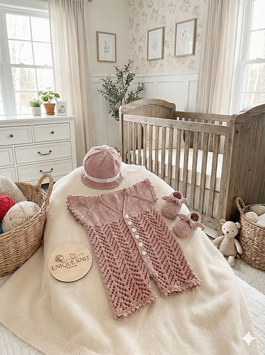 Ravelry: 'Victoria' 3 piece set pattern by Caroline Richards