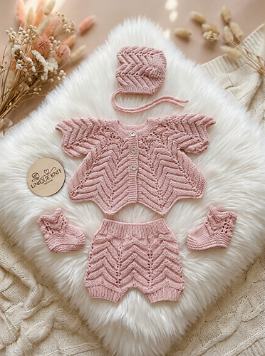 Ravelry: 'Angelica' 4 piece set pattern by Caroline Richards