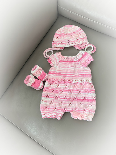 Ravelry: "Angel" Romper set pattern by Caroline Richards