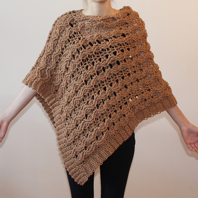 Ravelry: Calabogie Cabled Poncho pattern by Jennifer Ozses