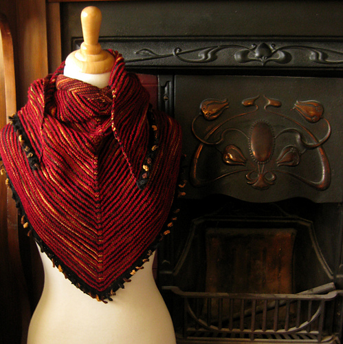 Ravelry: Ridge and Furrow Triangular Shawl #1 pattern by Sue Grandfield