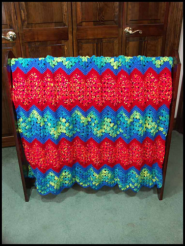 Ravelry: RitaMiller's Rainy Day Ripple Throw