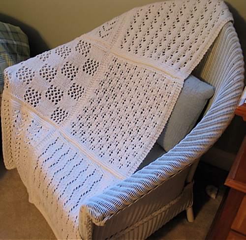 Ravelry: Lace Sampler Throw pattern by Bobbie Smith