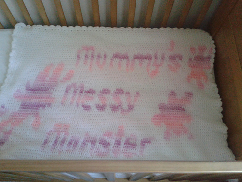 Ravelry: Mummy's Messy Monster Baby Blanket pattern by Peach. Unicorn