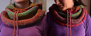 Ravelry: cuello con capucha reversible pattern by Romi- Dame La Lata