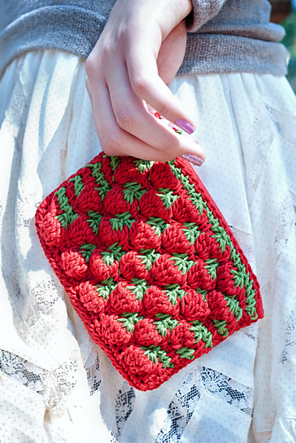 Ravelry: Strawberry Coin Purse pattern by Darla J. Fanton