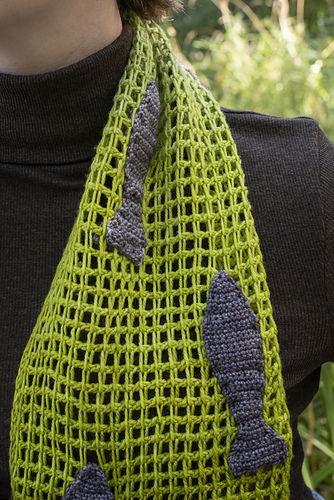 Ravelry: Coho and Lichen Crochet Scarf pattern by Dawn Seymour