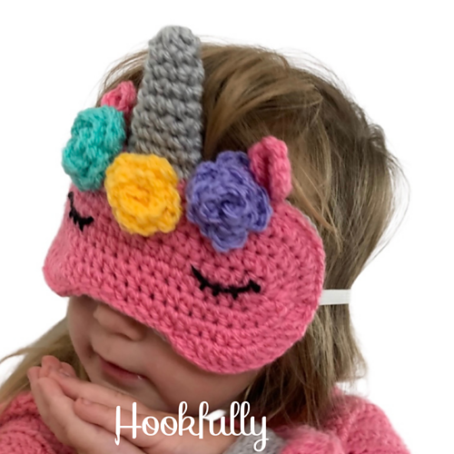 Ravelry: Unicorn kids sleep mask pattern by Rose Hudd