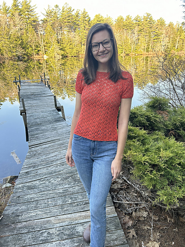 Ravelry: Dappled Lace Raglan pattern by James N Watts