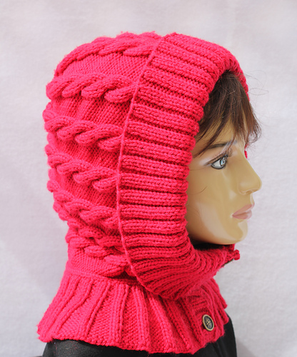 Ravelry: Cabled Hood/Neck Warmer pattern by Rose Brown