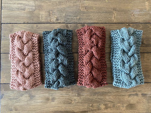 Ravelry: Cozy Cables Ear Warmer Bulky pattern by RosiePosieKnitCo