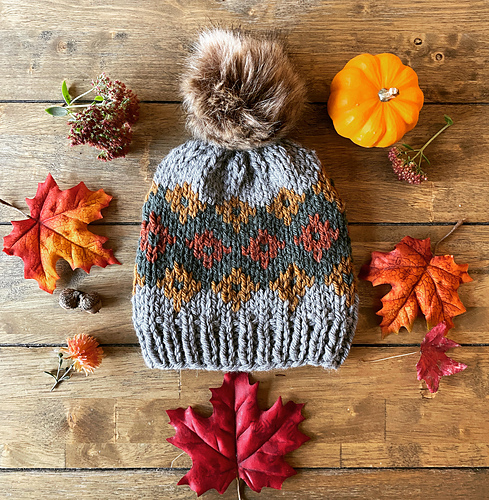 Ravelry: Autumn Bloom Hat pattern by RosiePosieKnitCo