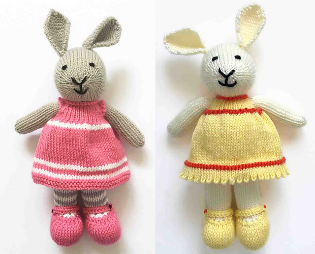 Ravelry: Rosa & Fleur rabbits pattern by Rowena Dawson