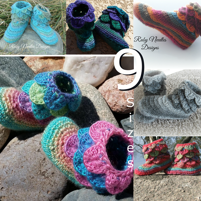 Ravelry: Crocodile Stitch Boots pattern by Ruby Needles