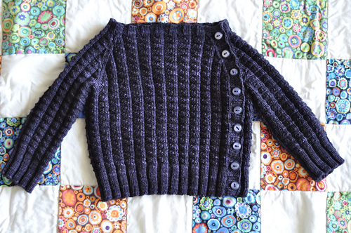 Ravelry: Tadpole's Purple Sweater pattern by Heliosphere Farm Rue