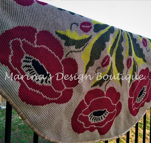 Ravelry: Blooming Poppy Rug pattern by Marina G