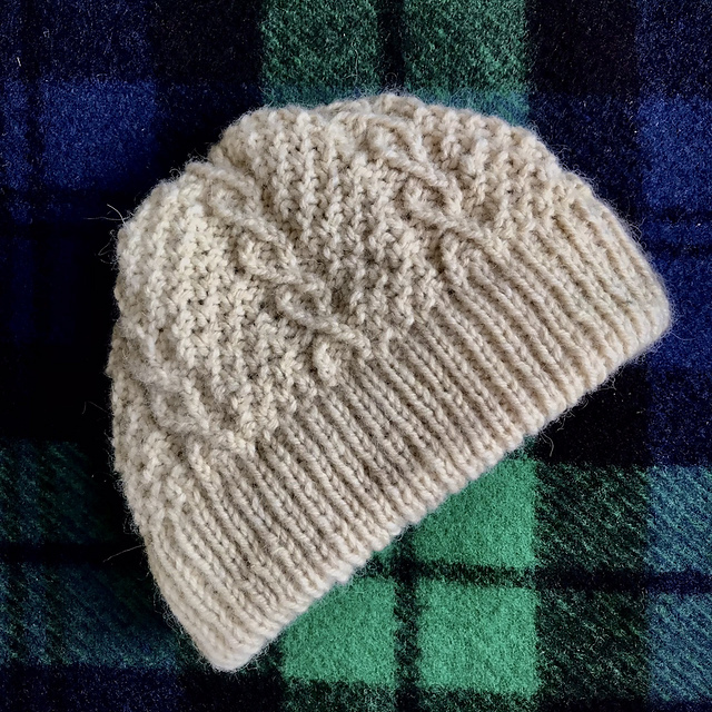 Ravelry: Traditional Irish Aran Cable Knit Helix Moss Hat pattern by ...