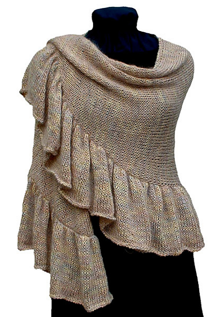 Ravelry: Ruffled Crescent Shawl pattern by Trisha Tatsch
