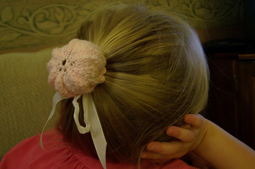 Ravelry: Beautiful Ballerina Snood (Bun Cover) pattern by Lion Brand Yarn