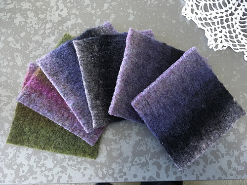 Ravelry: Rothko Felted Coasters pattern by Patricia Hart